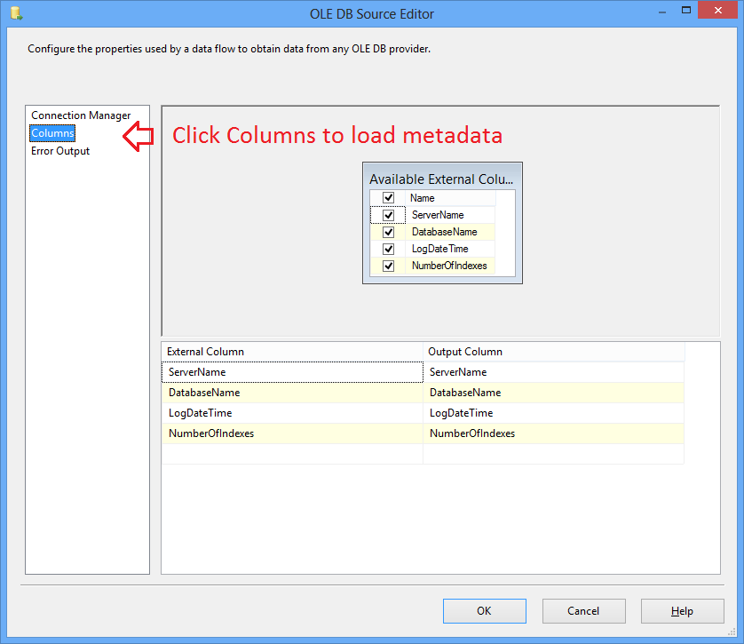 Example Of Ssis Foreach Loop Item Enumerator And Dynamic Oledb Connection
